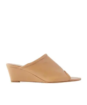 AeydĒ Suzanne Leather-trimmed Mesh Sandals