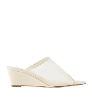 AeydĒ Suzanne Leather-trimmed Mesh Sandals - No
