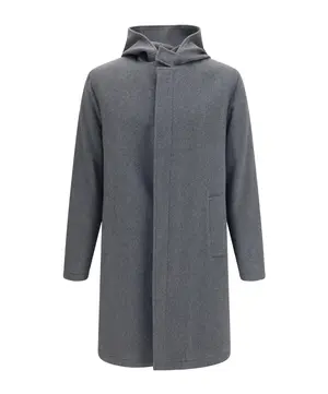 LARDINI Hooded Single-breasted Coat