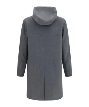 LARDINI Hooded Single-breasted Coat