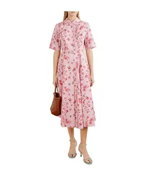 EMILIA WICKSTEAD Floral Print Shirt Dress