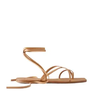 AeydĒ Norah Leather Sandals - Nude