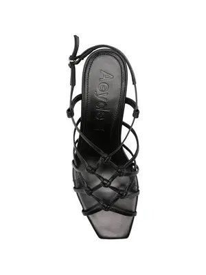 AeydĒ Acacia Nappa Leather Heel Sandals