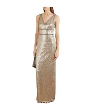 Jenny Packham Crystal-embellished Sequin Tulle Gown - No