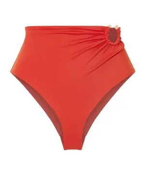 Johanna Ortiz Embellished High-waist Bikini Bottoms - No