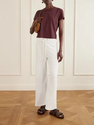 JAMES PERSE Burgundy Cropped Tshirt