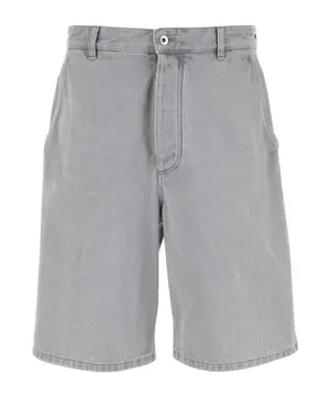 Bottega Veneta Straight Leg Bermuda Shorts - Light Gray