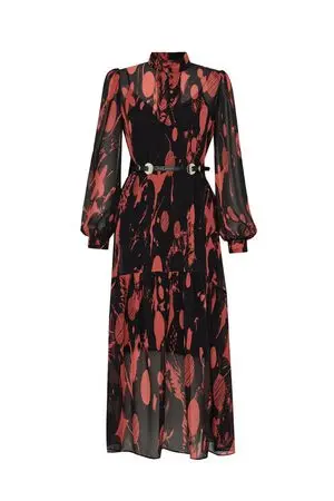 EXQUISE Allyn Chiffon Midi Dress
