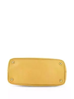 Prada Double Zip Lux Saffiano Leather Small Tote Bag