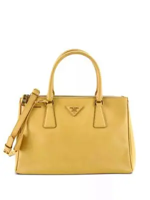 Prada PRADA Saffiano Leather Tote Bag Yellow