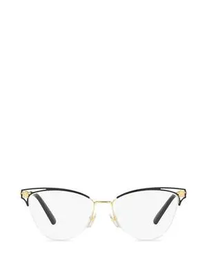 Versace Medusa-detail Cat-eye Glasses - Black