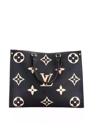 LOUIS VUITTON Onthego Tote Bicolor Monogram Empreinte Giant Mm Shoulder Bag - Black