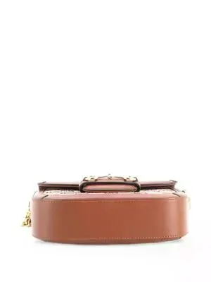 Gucci Horsebit 1955 Crystal Embellished Gg Canvas Mini Shoulder Bag