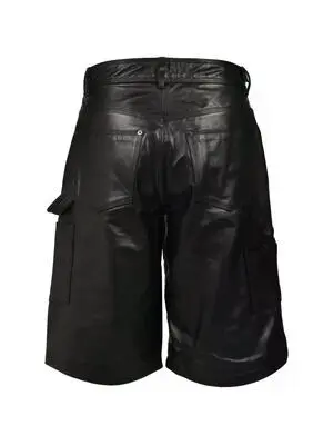 LAST NEST Leather Double-knee Shorts