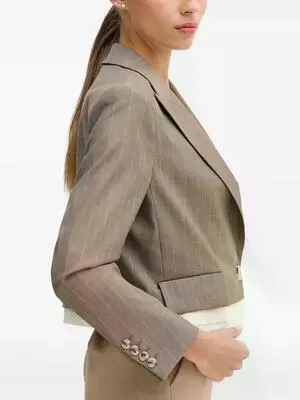 Sisley Pinstripe-pattern Cropped Blazer