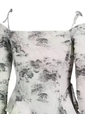 VIVAMUS Ruffled Long-sleeve Top
