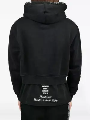 N.HOOLYWOOD Layered Logo-print Hoodie