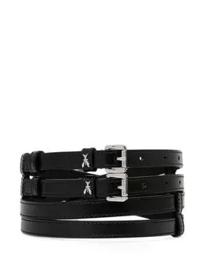 Patrizia Pepe Fly Plaque Double-strap Belt - Black