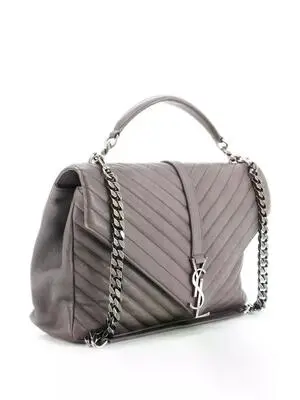 Saint Laurent Classic Monogram College Bag Matelasse Chevron Leather Medium Crossbody Bag