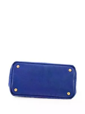 Prada Canapa Canvas Mini Tote Bag - Blue