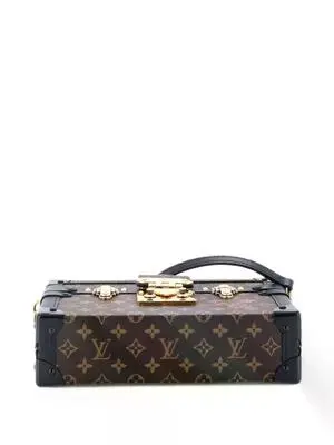 LOUIS VUITTON Petite Malle Handbag Monogram Canvas Shoulder Bag