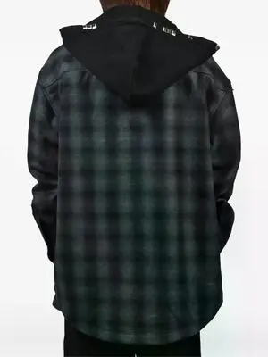 ALICE HOLLYWOOD Oversize Hooded Flannel Shirt Jacket