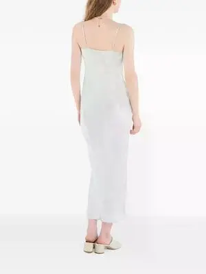 Calvin Klein Jacquard-pattern Cowl-neck Midi Dress