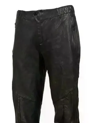 NO BISHOP NO KING Arc Leather Trousers