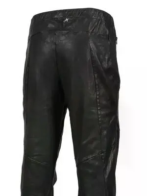 NO BISHOP NO KING Arc Leather Trousers