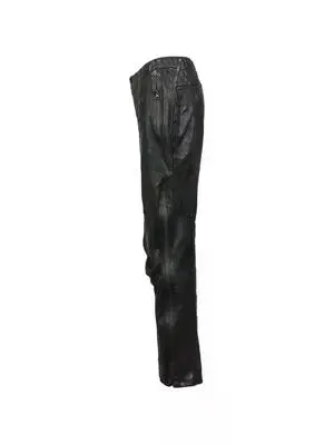 NO BISHOP NO KING Arc Leather Trousers