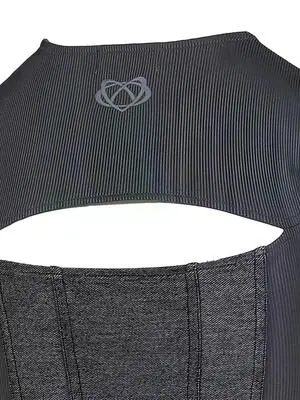 VIVAMUS Studded Panelled T-shirt