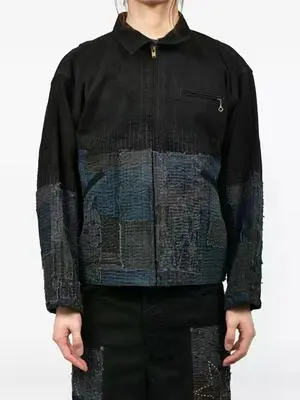 DEAR BORO Zip-fastening Patchwork Jacket