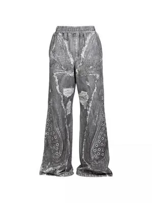 VIVAMUS Denim-print Track Pants - Grey
