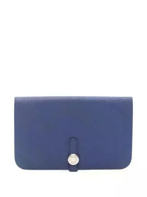 Hermès 2015 Gm Dogon Bi-fold Wallet - Blue