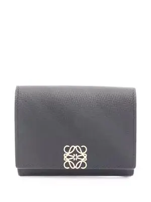 Loewe 2020s Anagram Trifold Wallet Black