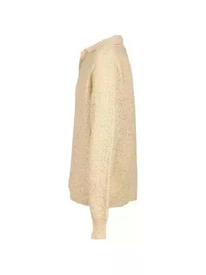 COOR Crochet-knit Open-collar Sweater