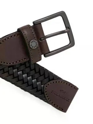 Paul & Shark Woven Leather Belt - Brown