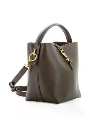 Saint Laurent Le 37 Leather Mini Bucket Bag - Green