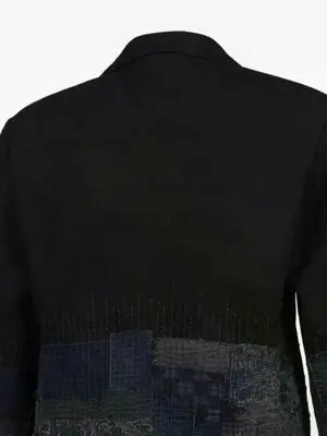 DEAR BORO Double-breasted Patchwork Blazer
