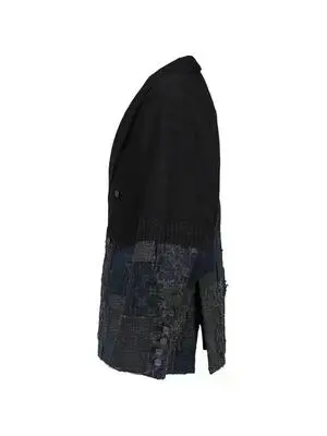 DEAR BORO Double-breasted Patchwork Blazer