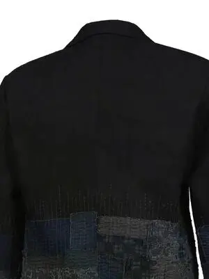 DEAR BORO Double-breasted Patchwork Blazer