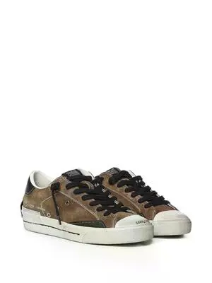 CRIME LONDON Distressed-effect Suede Sneakers - Brown