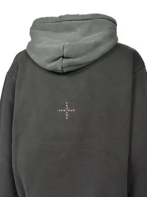 SWJP Stud-embellished Graphic-print Hoodie