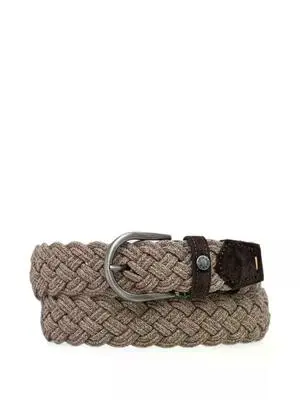 Paul & Shark Braided Suede-trim Belt - Neutrals