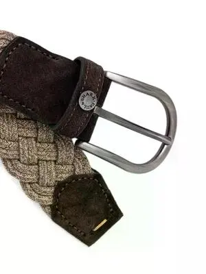 Paul & Shark Braided Suede-trim Belt