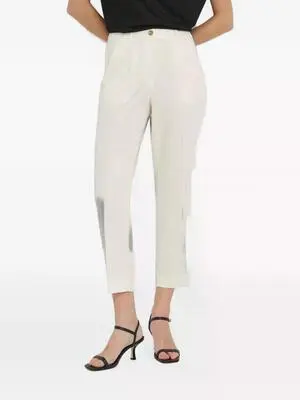 Sisley Elasticated-waistband Tailored Trousers - Neutrals