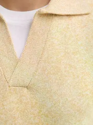 Sisley Marl-effect Polo-collar Sweater