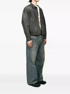 DAIRIKU Faded Box-silhouette Denim Jacket