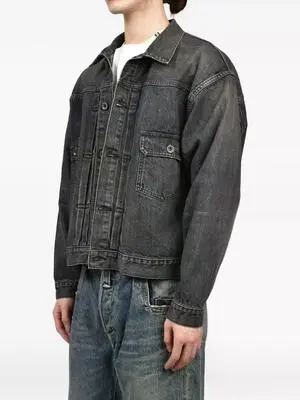 DAIRIKU Faded Box-silhouette Denim Jacket
