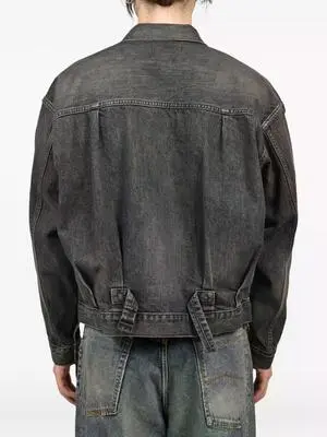 DAIRIKU Faded Box-silhouette Denim Jacket
